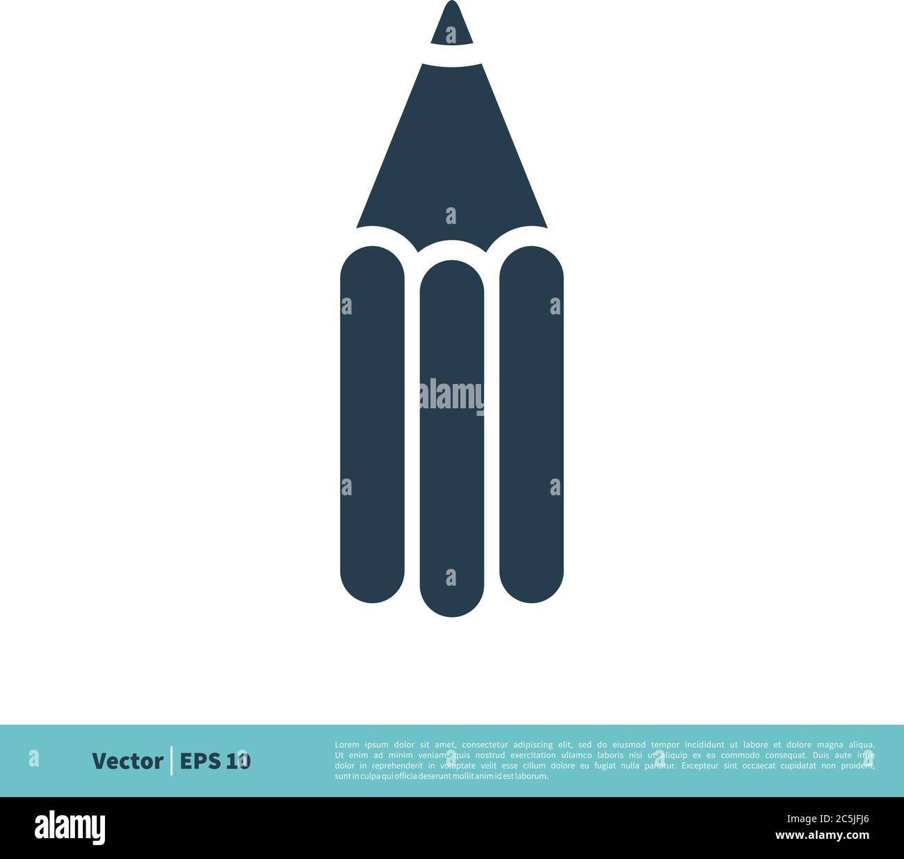 Pencil Icon Vector Logo Template Illustration Design. Vector EPS 10 Stock Vector Image & Art - Alamy