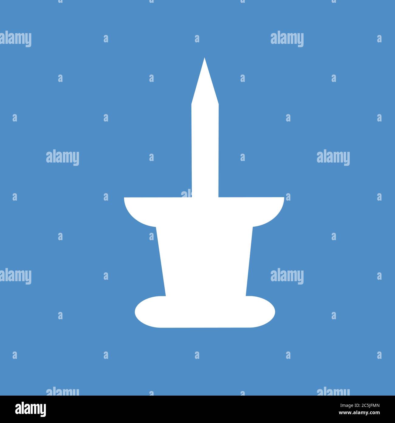 Push pin icon. For websites and apps. Image on blue background. Flat ...