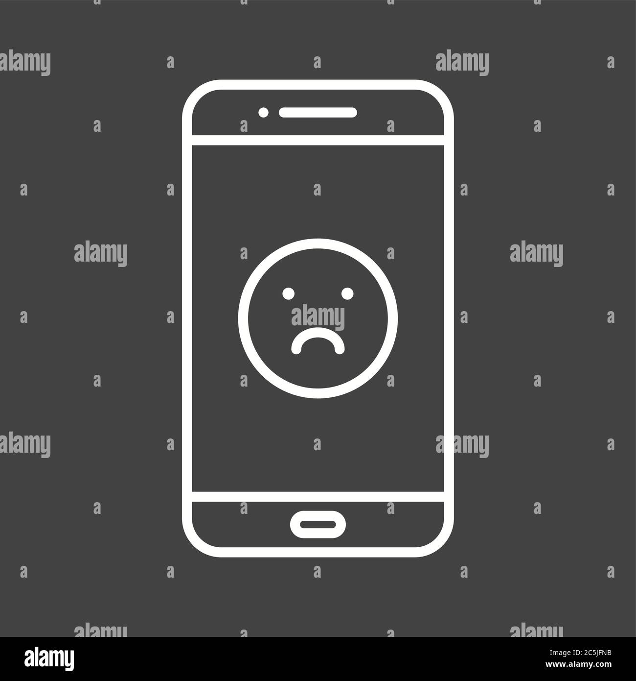 Unique Sad Face Vector Line Icon Stock Vector Image & Art - Alamy