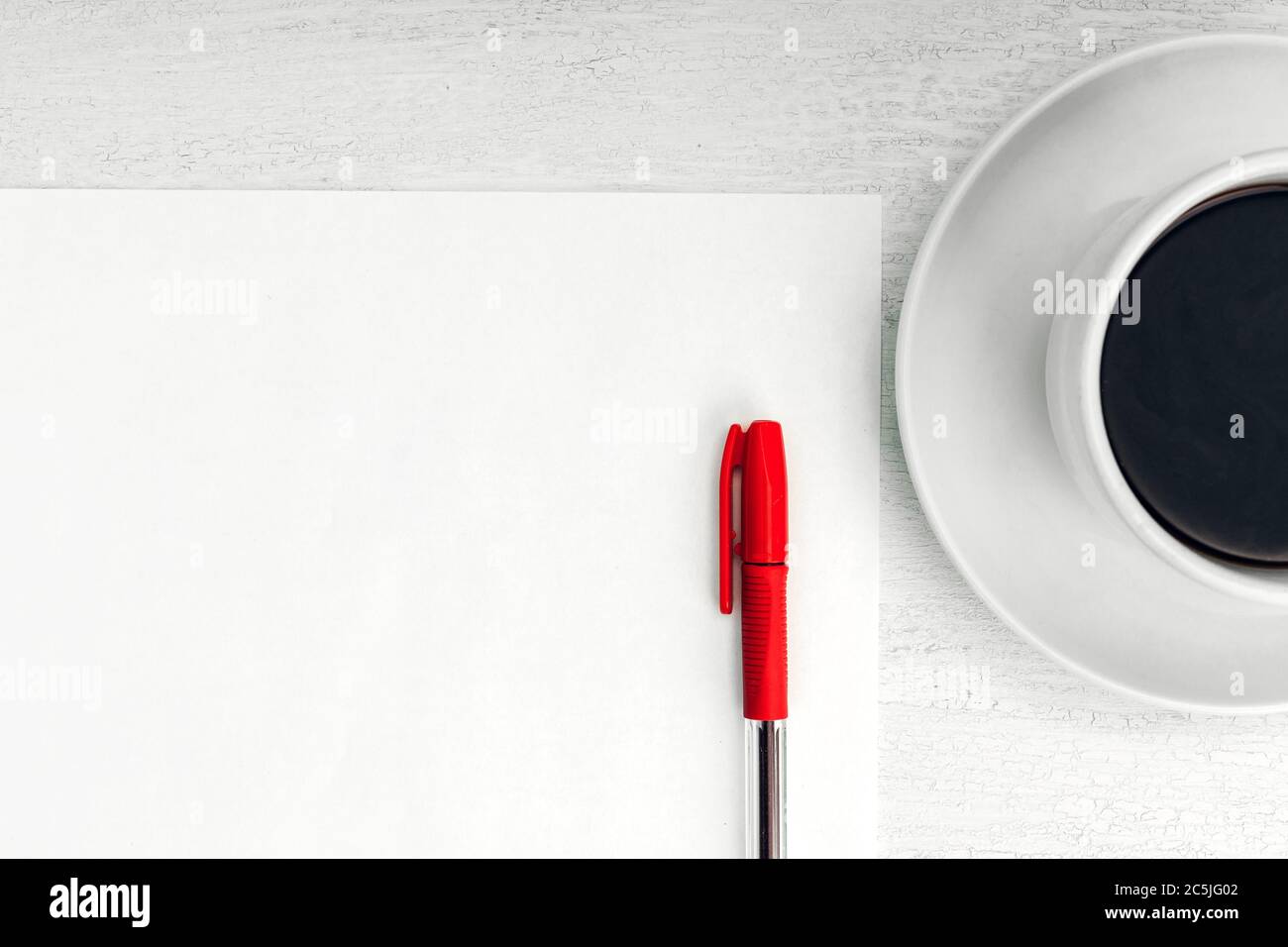 Coronavirus, covid-19. White sheet of paper and a cup of coffee. Self ...