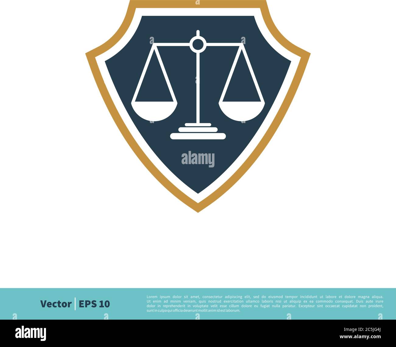Scale balance in shield Stock Vector Images - Alamy