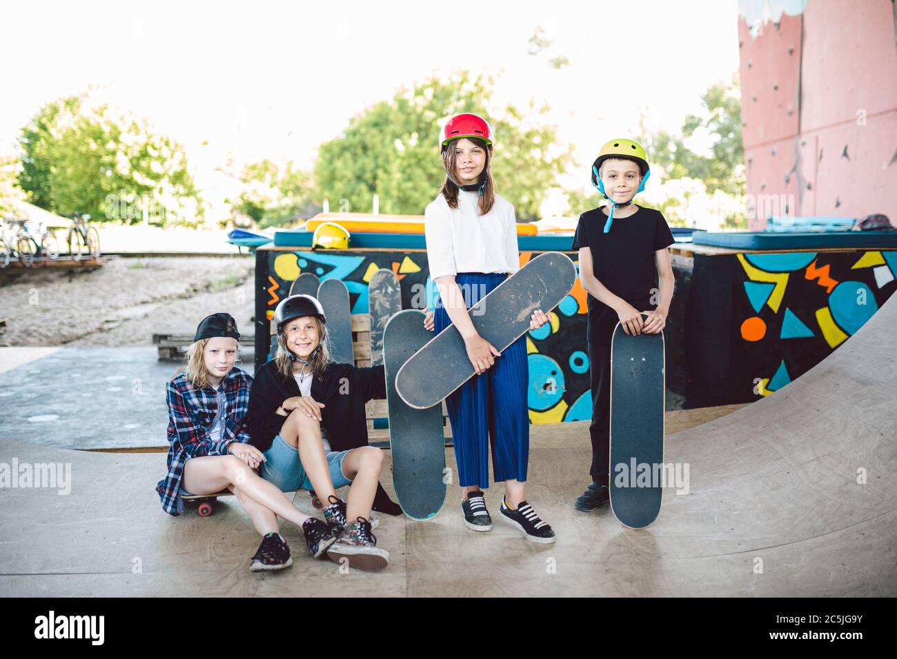 Female Skateboarders Together High Resolution Stock Photography and ...