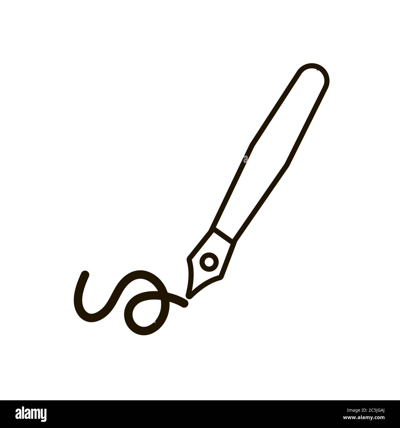 Ancient pen icon on white background. EPS 10. Vector illustration Stock ...