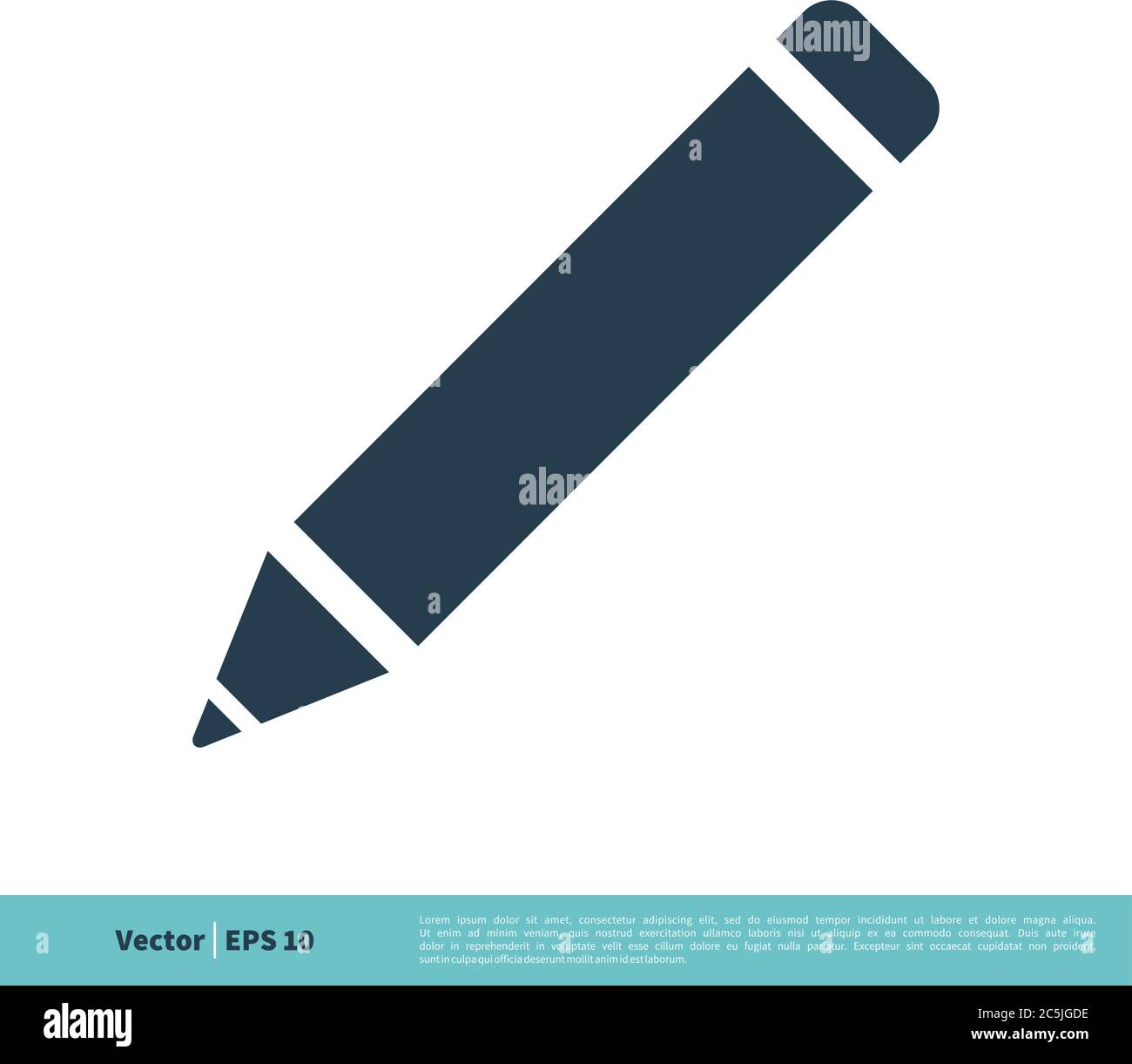 Pencil Icon Vector Logo Template Illustration Design. Vector EPS 10 Stock Vector Image & Art - Alamy