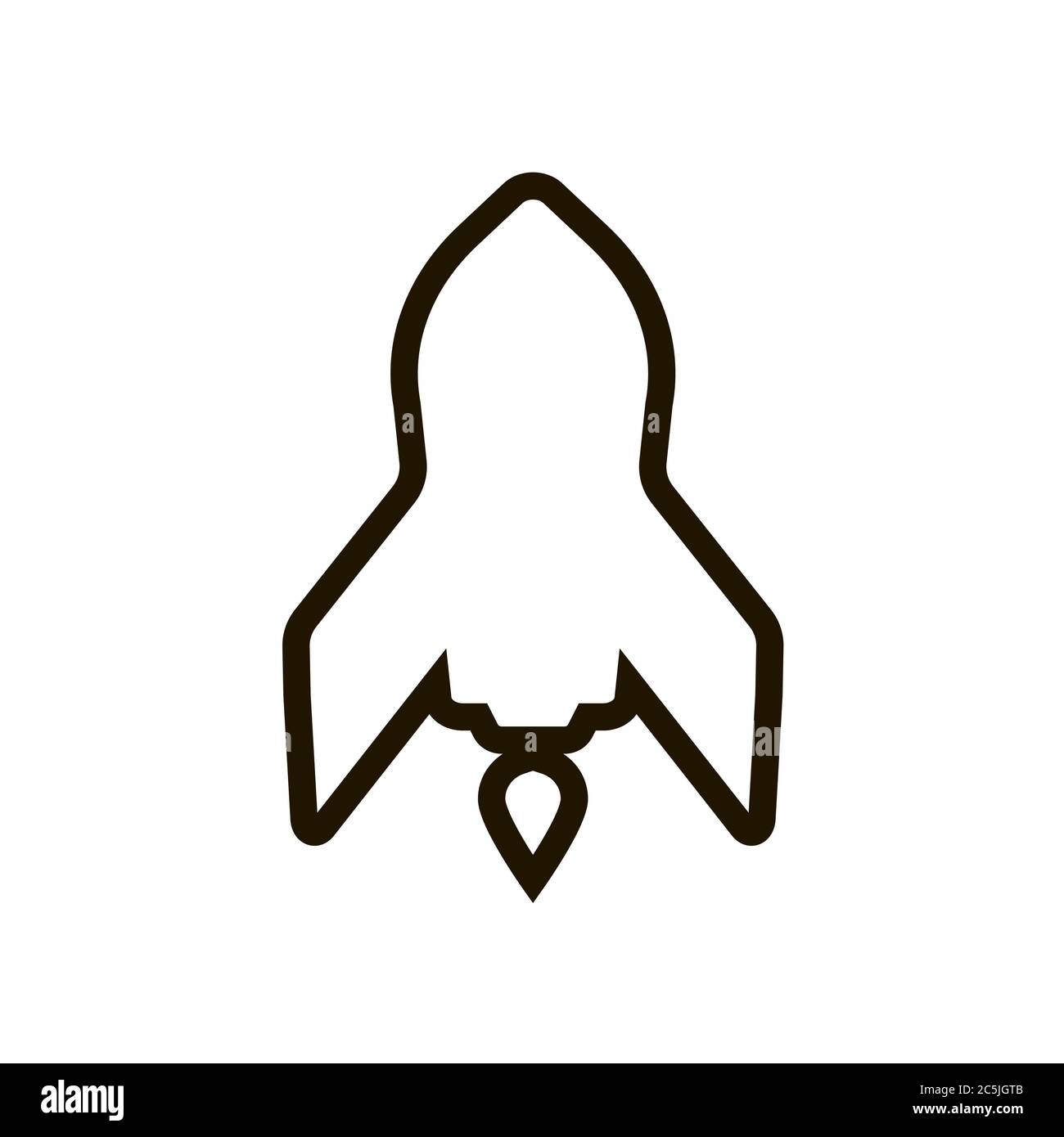 Rocket icon on white background. Vector illustration EPS 10 Stock ...