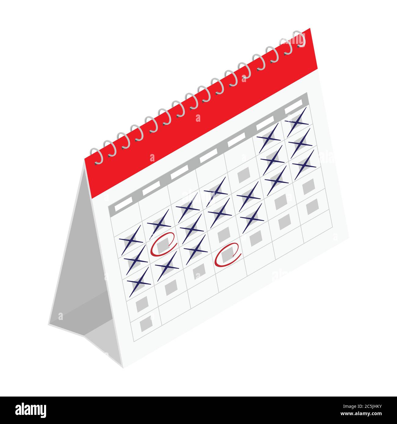 Planning schedule and calendar concept. Vector. Isometric view ...