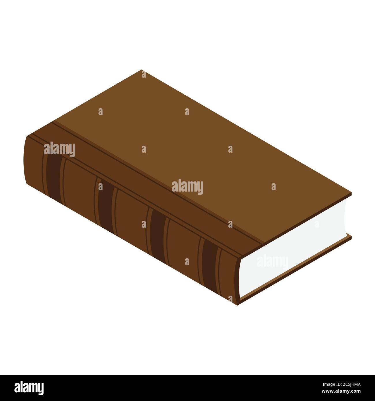 Old brown book isometric view isolated on white background Stock Vector ...