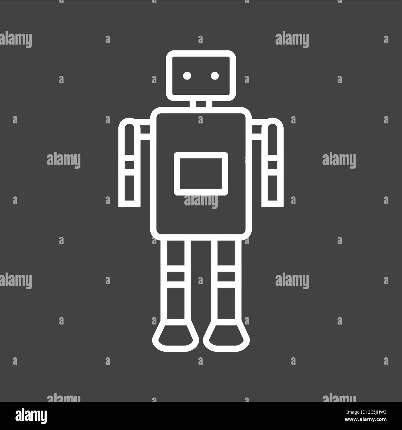 Unique Robot Vector Line Icon Stock Vector Image & Art - Alamy