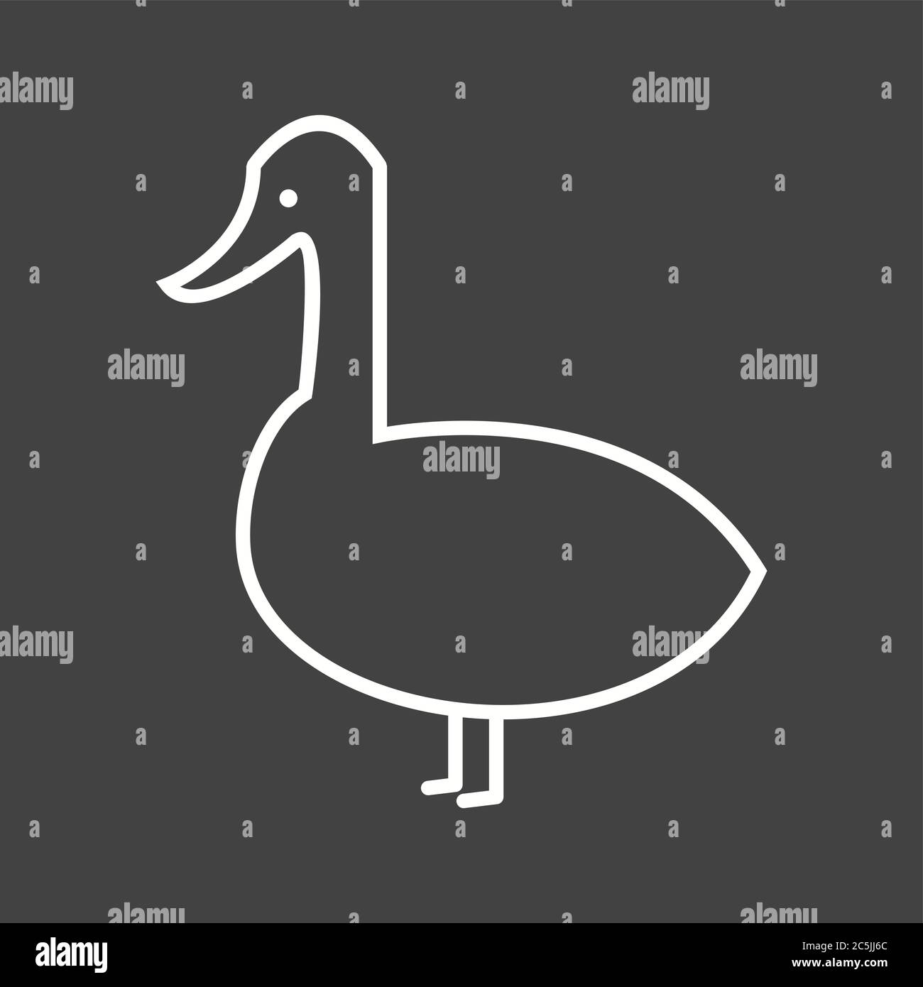 Unique Duck Vector Line Icon Stock Vector Image & Art - Alamy