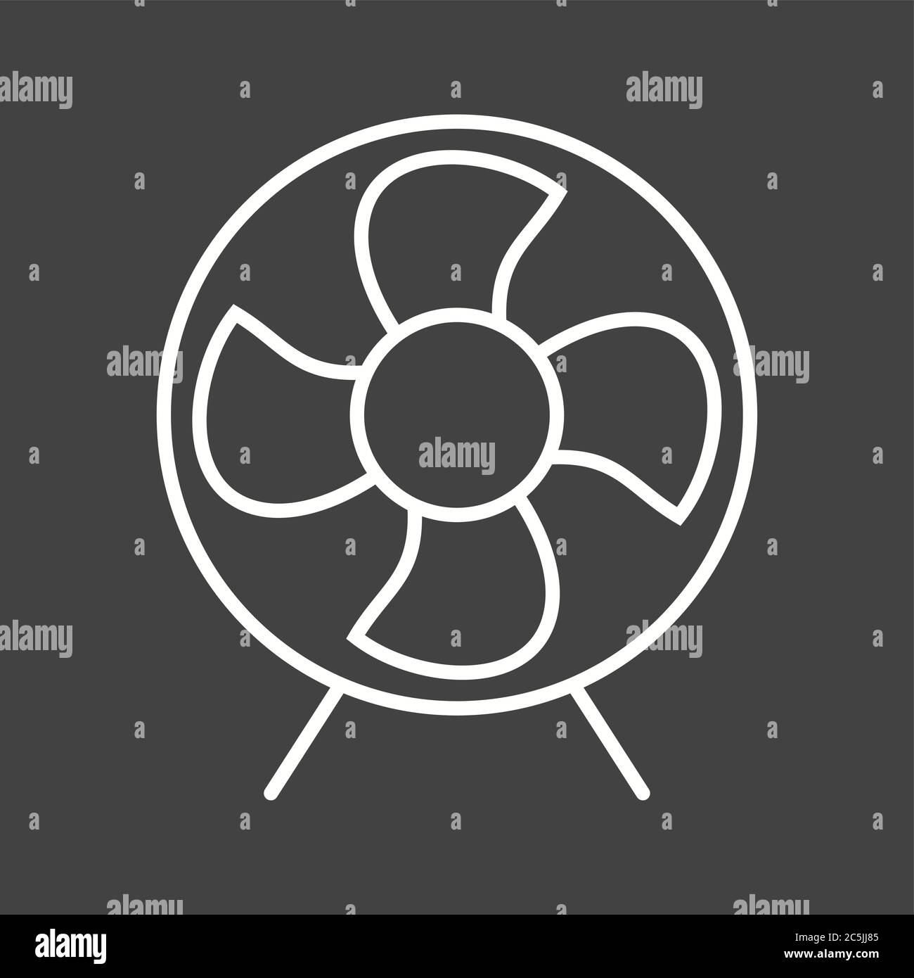 Unique Electric Fan Line Vector Icon Stock Vector Image & Art - Alamy