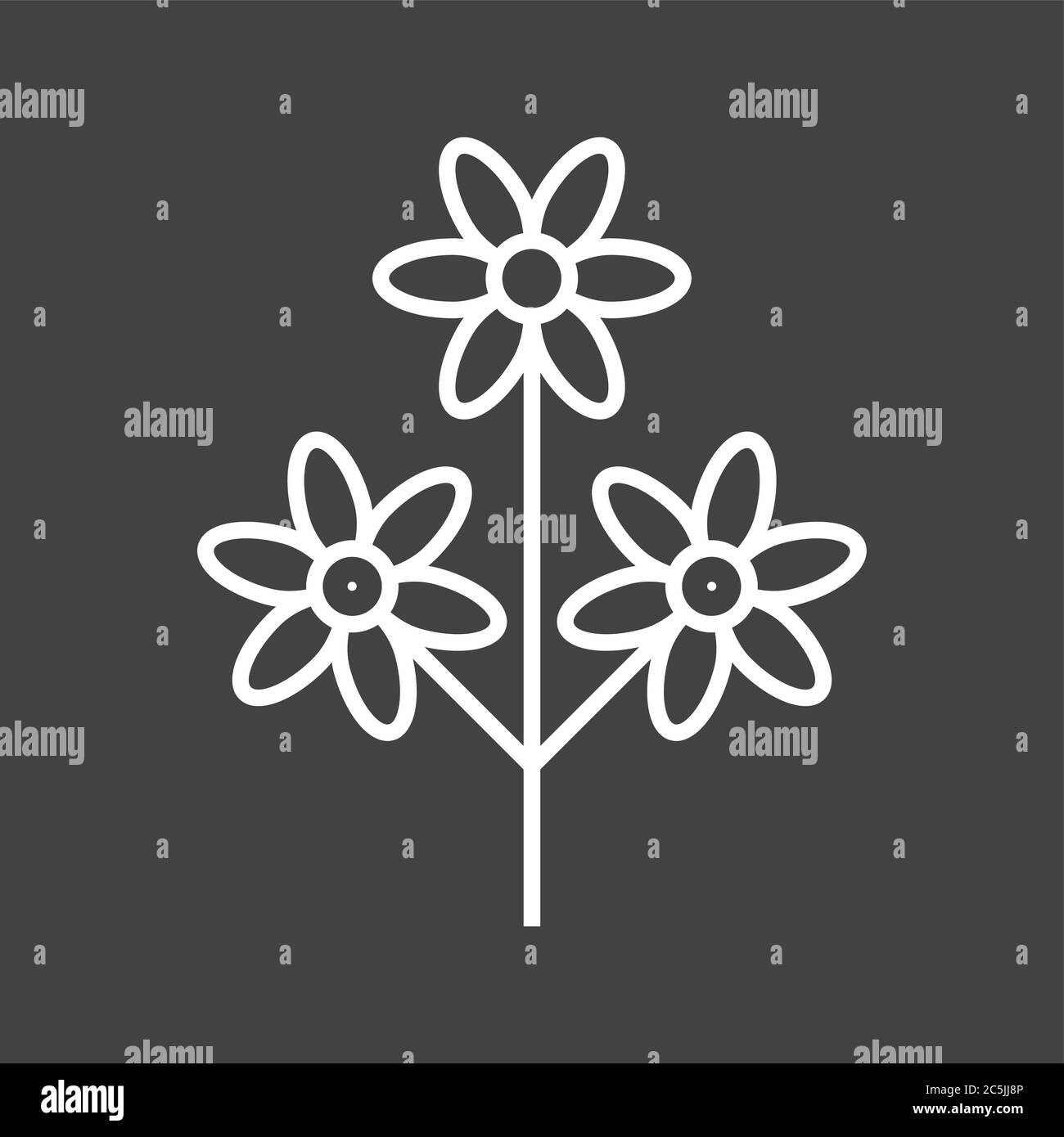 Unique Flower Vector Line Icon Stock Vector Image & Art - Alamy