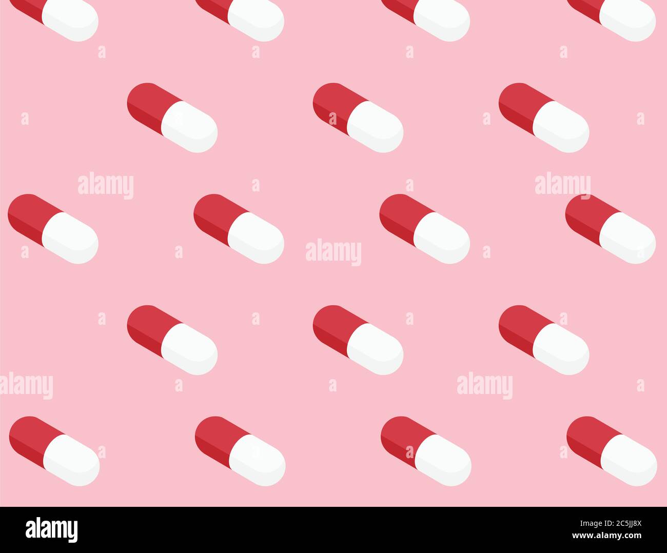 Capsule pills pattern on a pink background. Vector Stock Vector Image ...