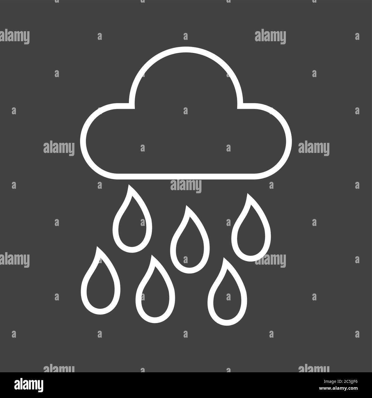 Unique Raining Vector Line Icon Stock Vector Image & Art - Alamy