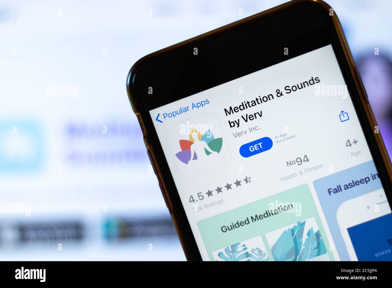 Moscow, Russia - 1 June 2020: Meditation and Sounds by Verv mobile app ...