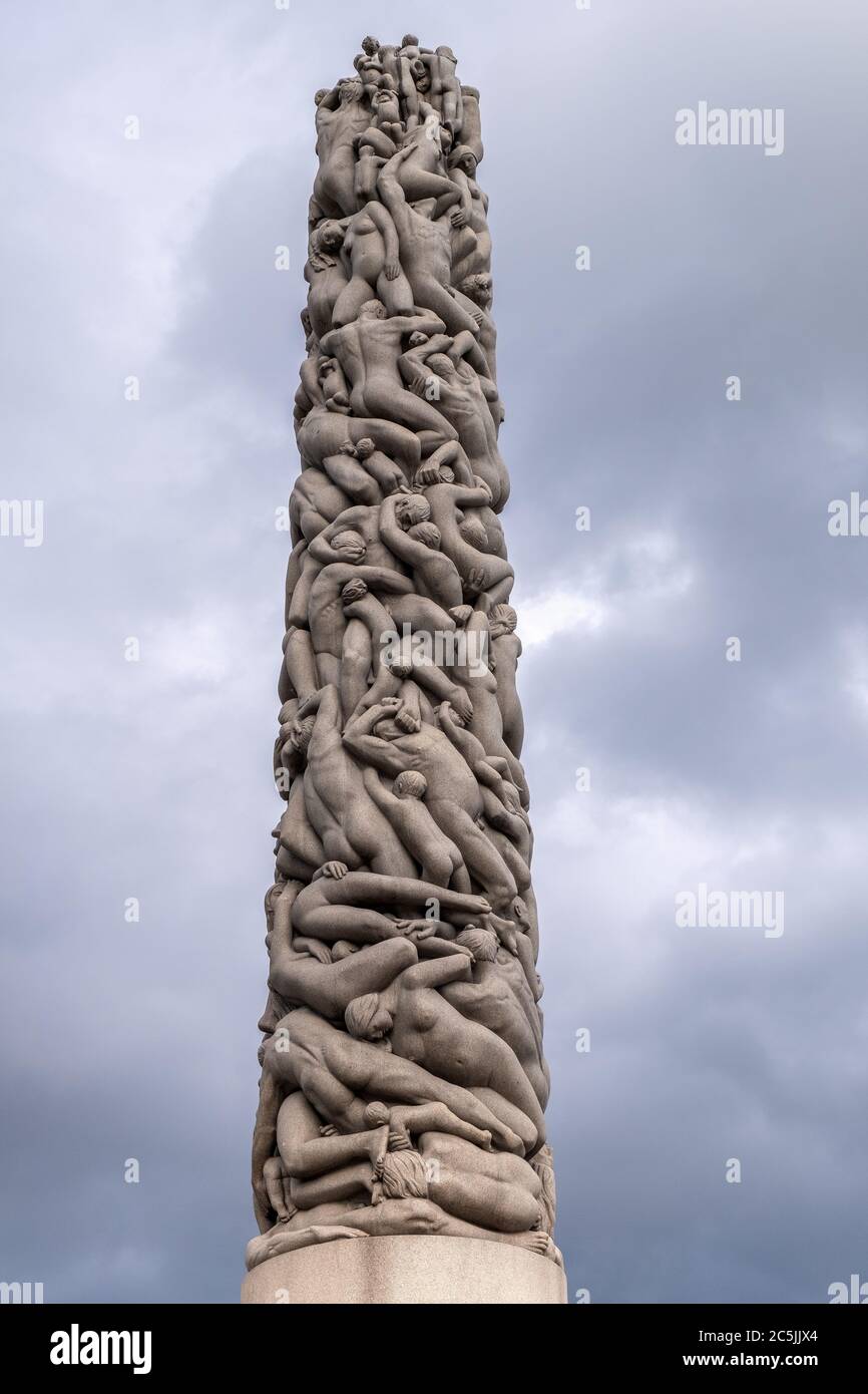 Oslo, Ostlandet / Norway - 2019/08/30: The Monolith monumental ...