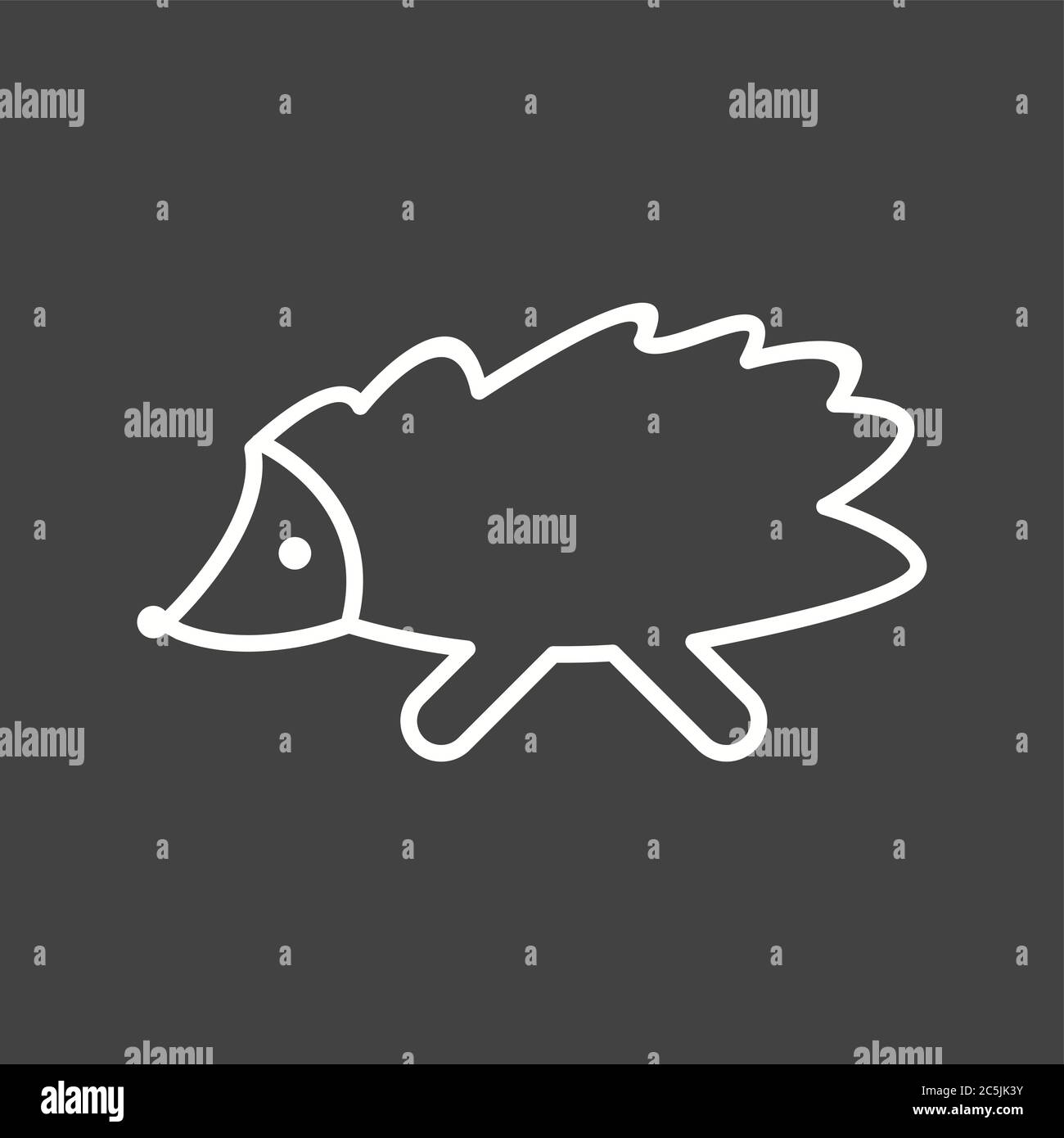 Unique Hedgehog Vector Line Icon Stock Vector Image & Art - Alamy