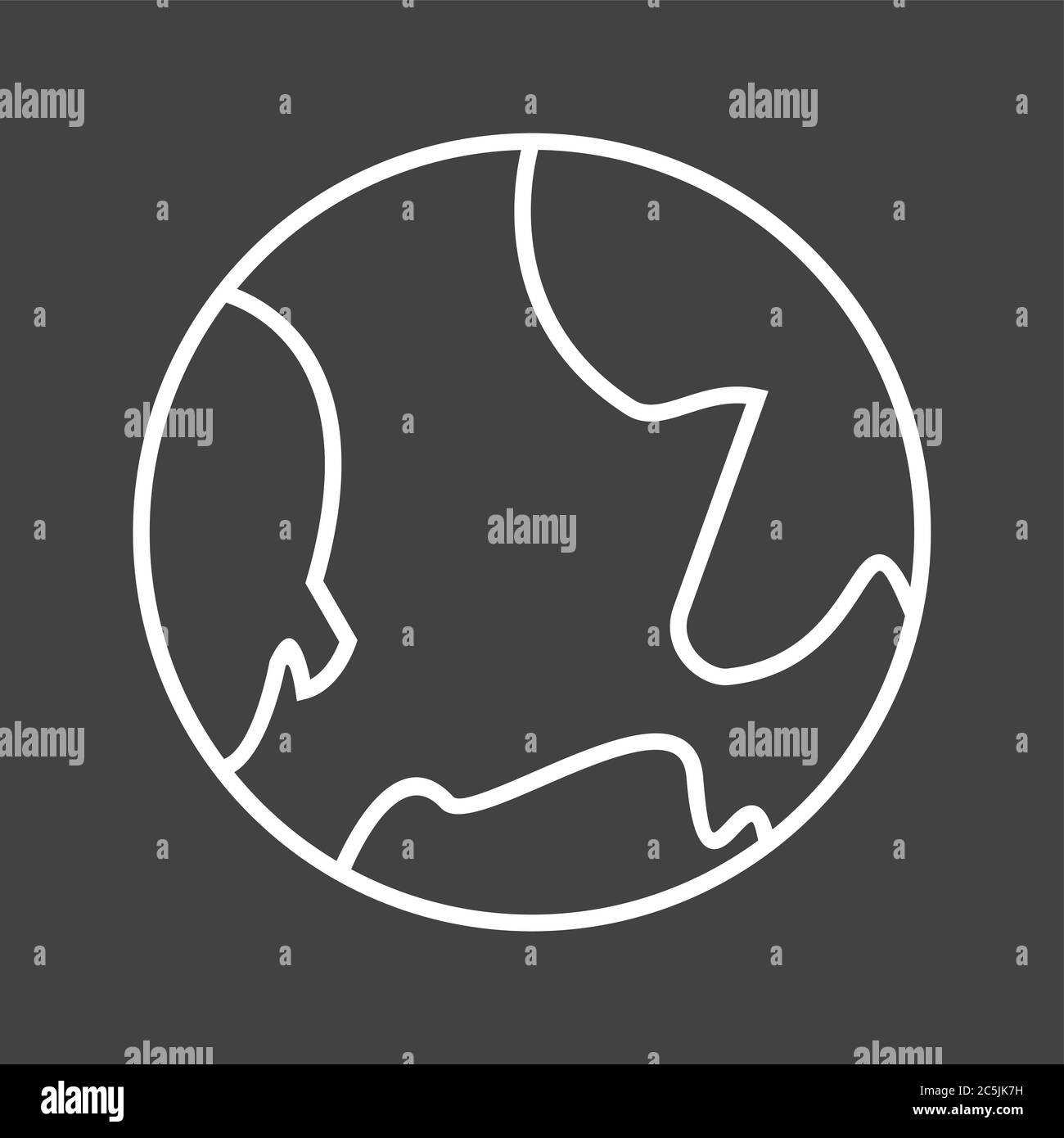 Unique Earth Vector Line Icon Stock Vector Image & Art - Alamy