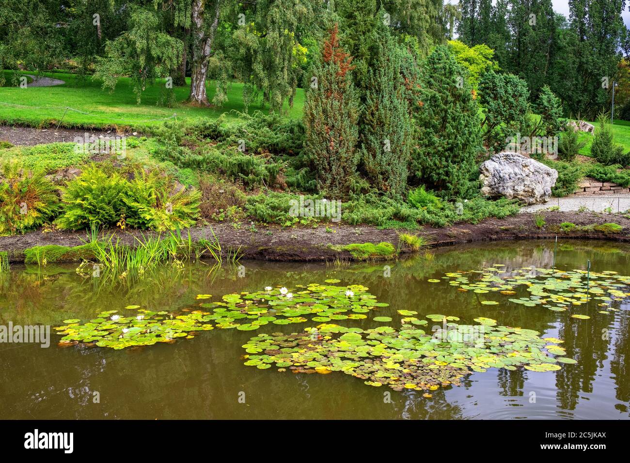 Oslo, Ostlandet / Norway - 2019/09/01: Panoramic view of Oslo Botanical ...