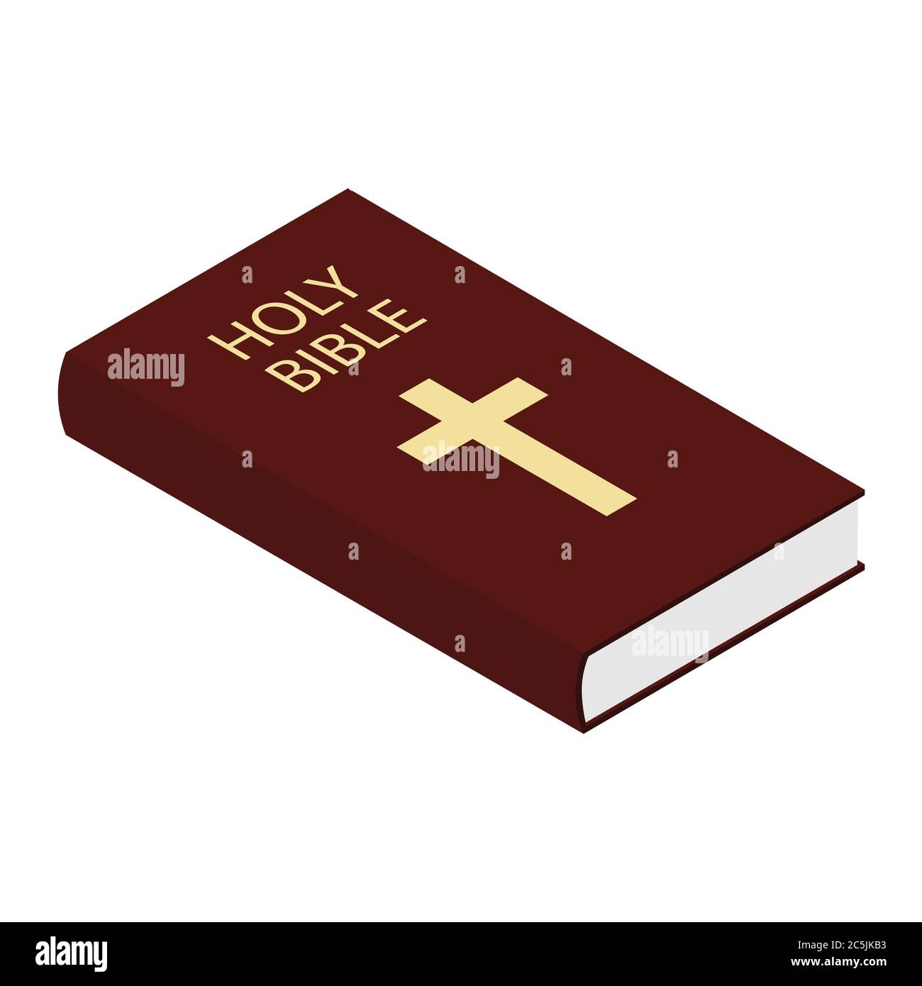 Holy Bible isolated on white background isometric view vector Stock ...