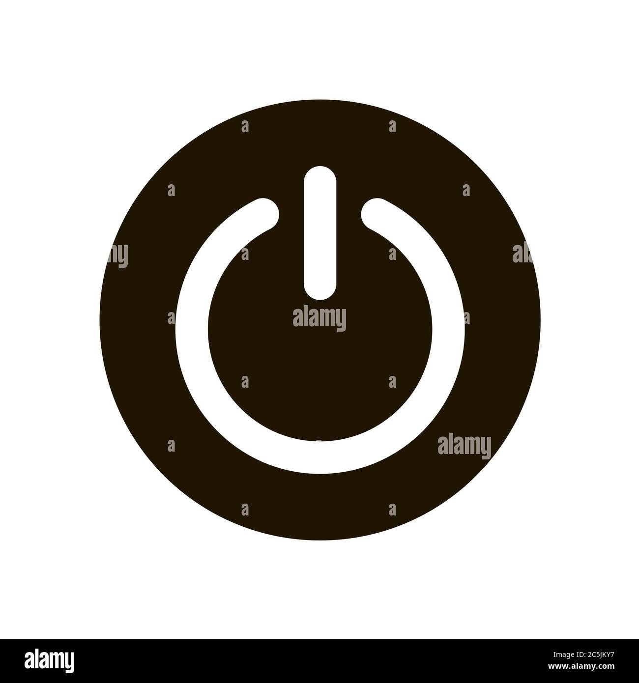 Power button icon in trendy flat style isolated. Illustration eps 10 ...