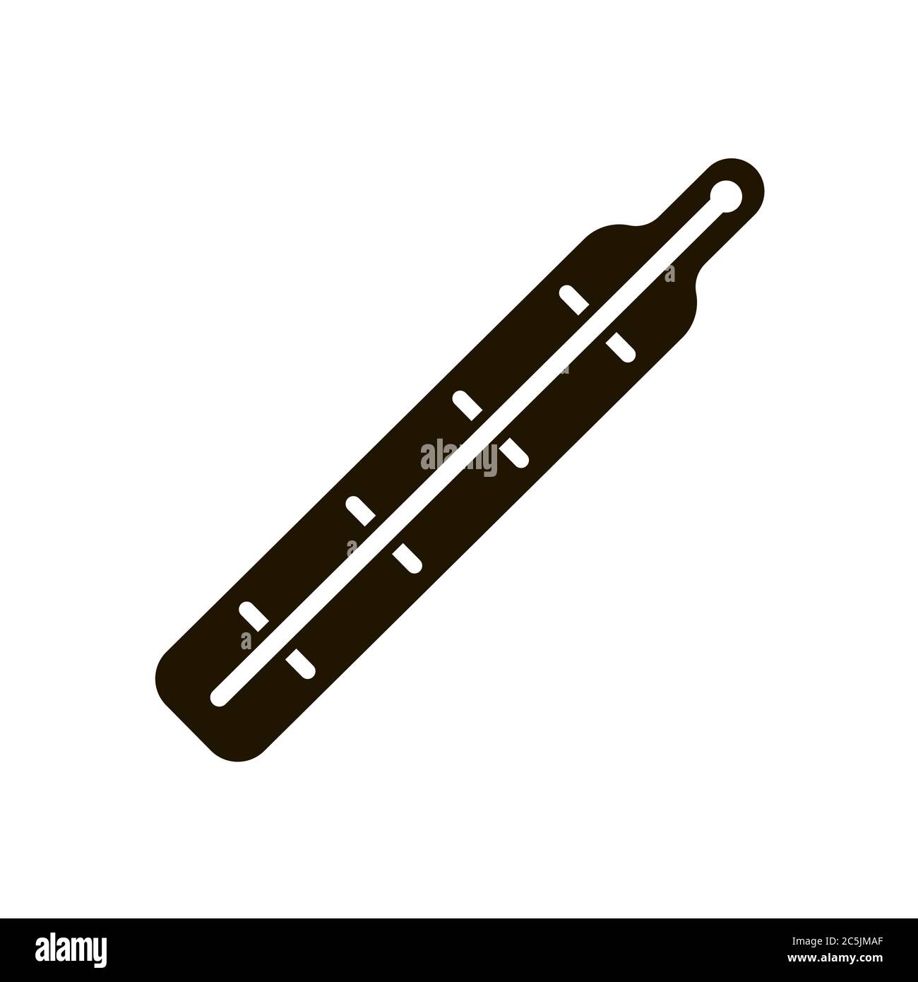 Temperature meter icon in trendy flat style isolated on white ...