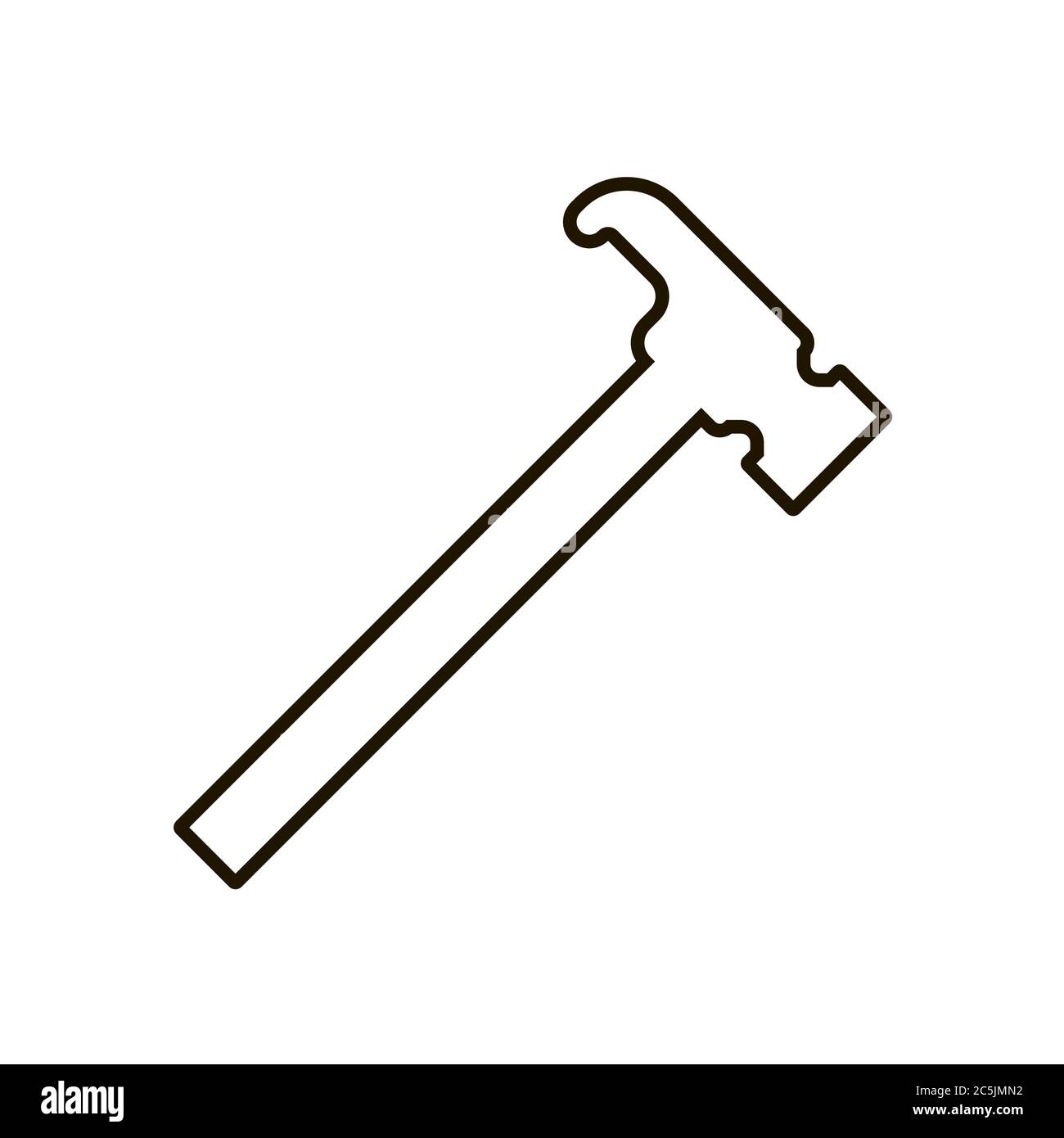 Hammer Icon on white background. Trendy flat style for graphic design ...
