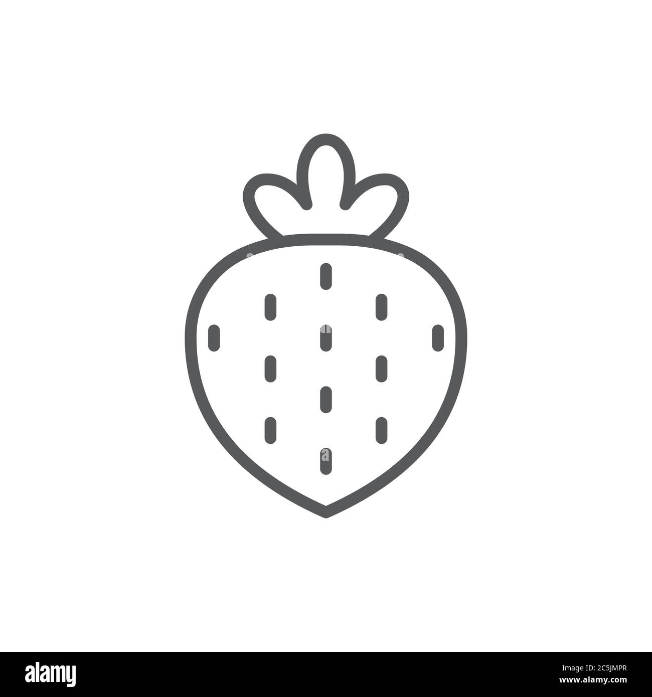 Strawberry vector icon symbol delicious fruit isolated on white ...