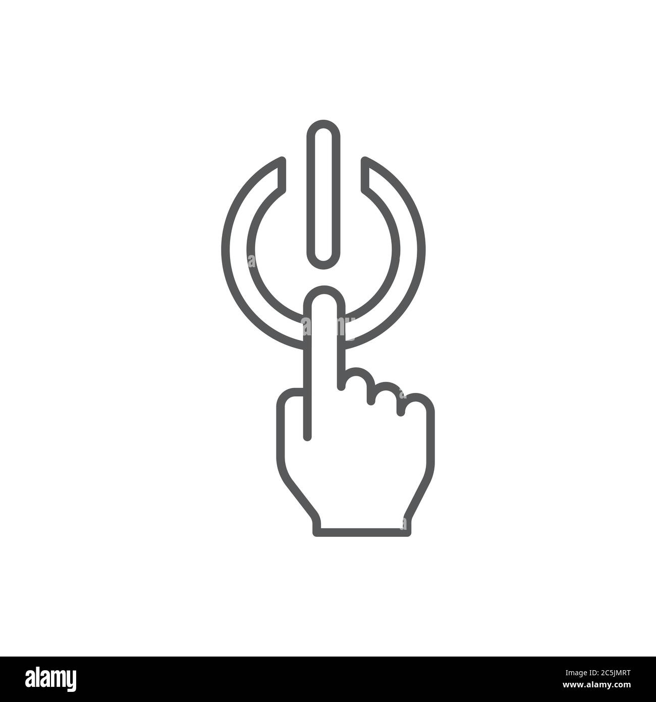 Switch off after use vector icon symbol energy saving isolated on white ...