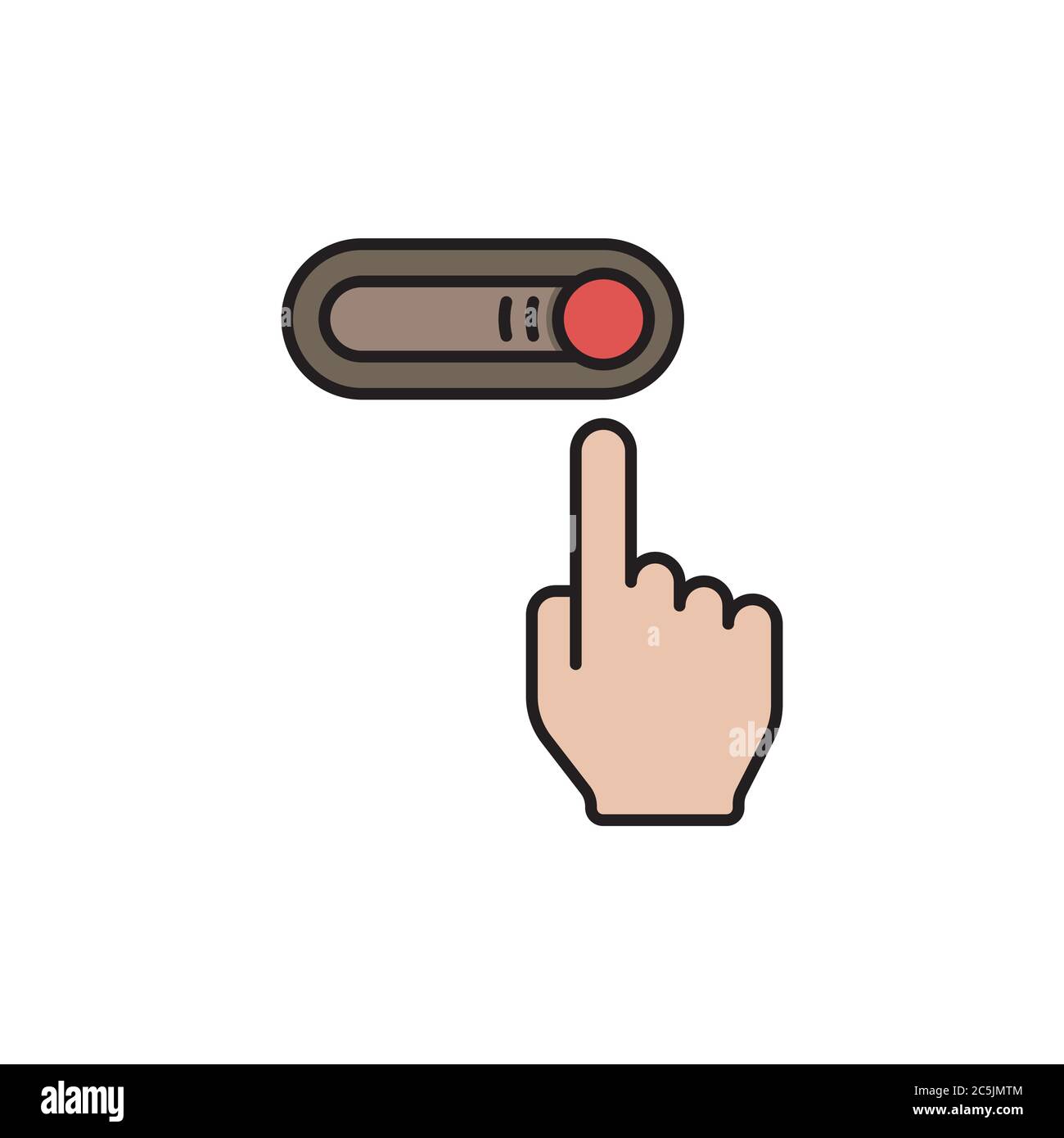 Switch off after use vector icon symbol energy saving isolated on white ...