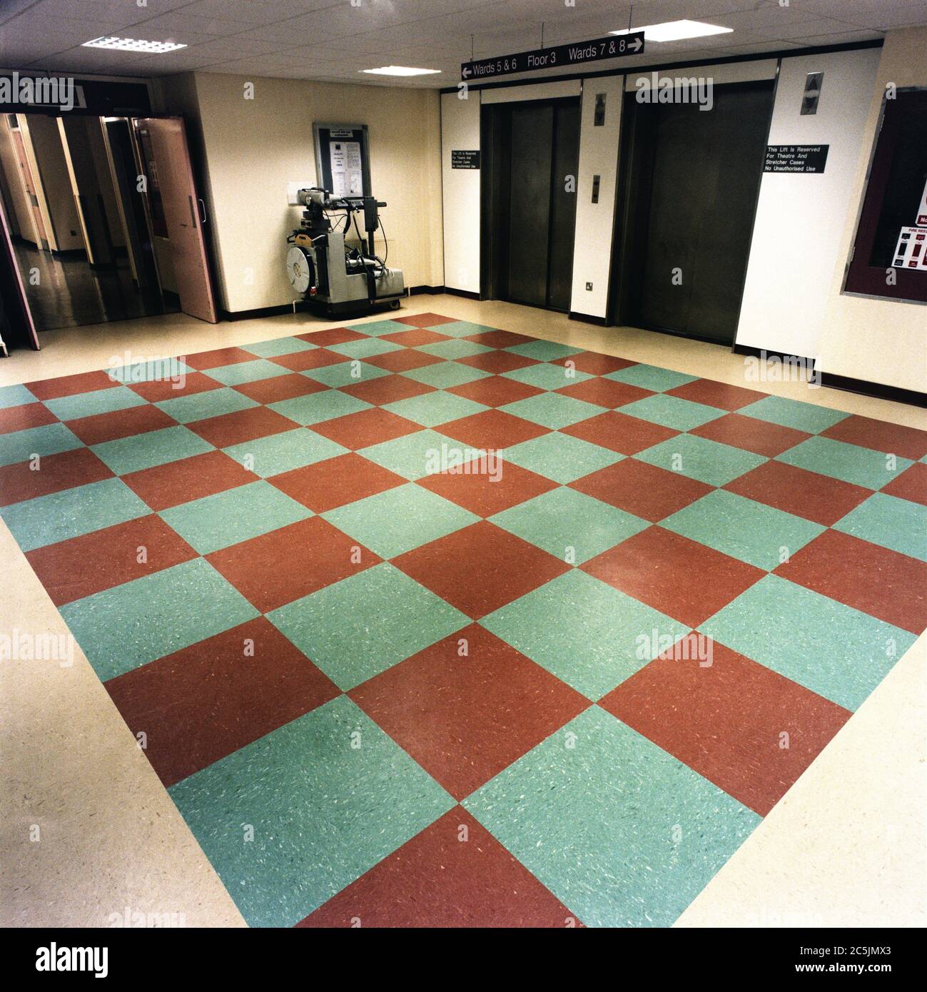 Hospital Interior with tiled floor Stock Photo - Alamy