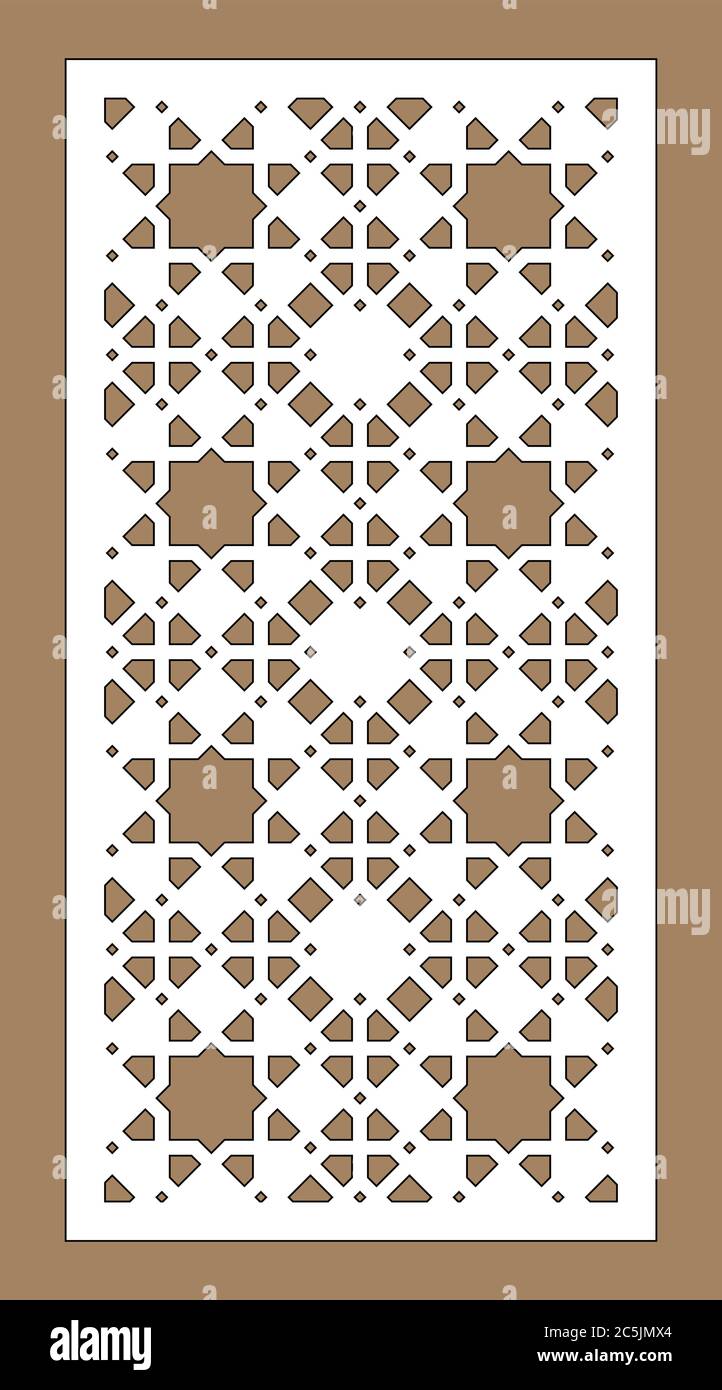 Arabic islamic decorative wall, screen, panel pattern with stars ...