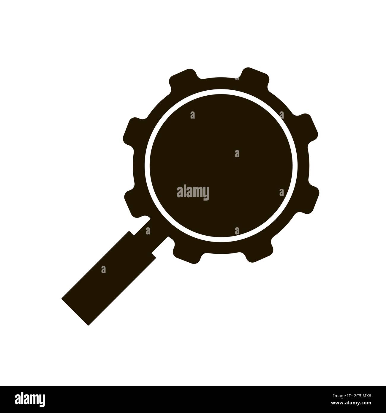 Gear magnifier Stock Vector Images - Alamy
