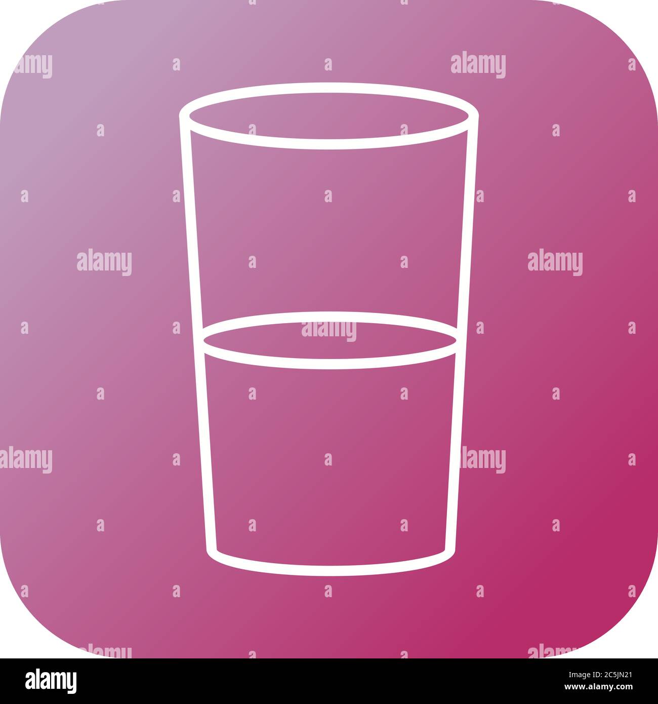 Unique Water Glasses Vector Line Icon Stock Vector Image & Art - Alamy