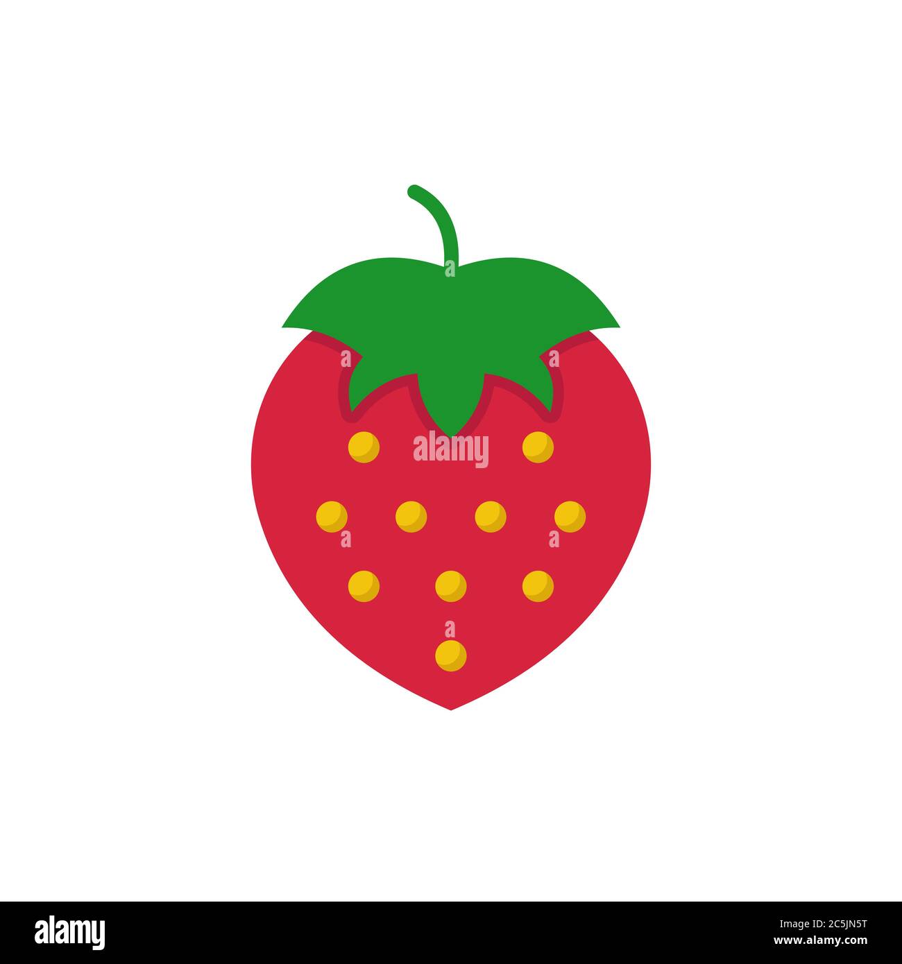 Strawberry vector icon symbol delicious fruit isolated on white ...