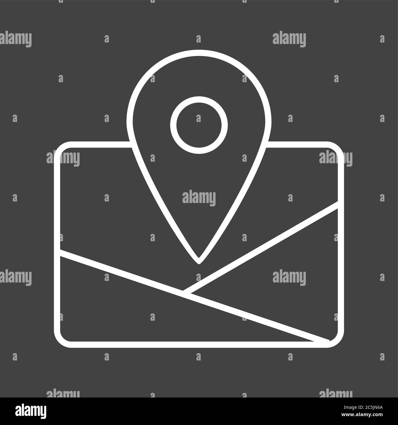 Unique Maps Vector Line Icon Stock Vector Image & Art - Alamy