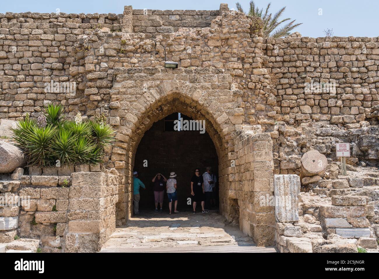 Israel, The ruins of Caesarea Maritima in Caesarea National Park. The ...