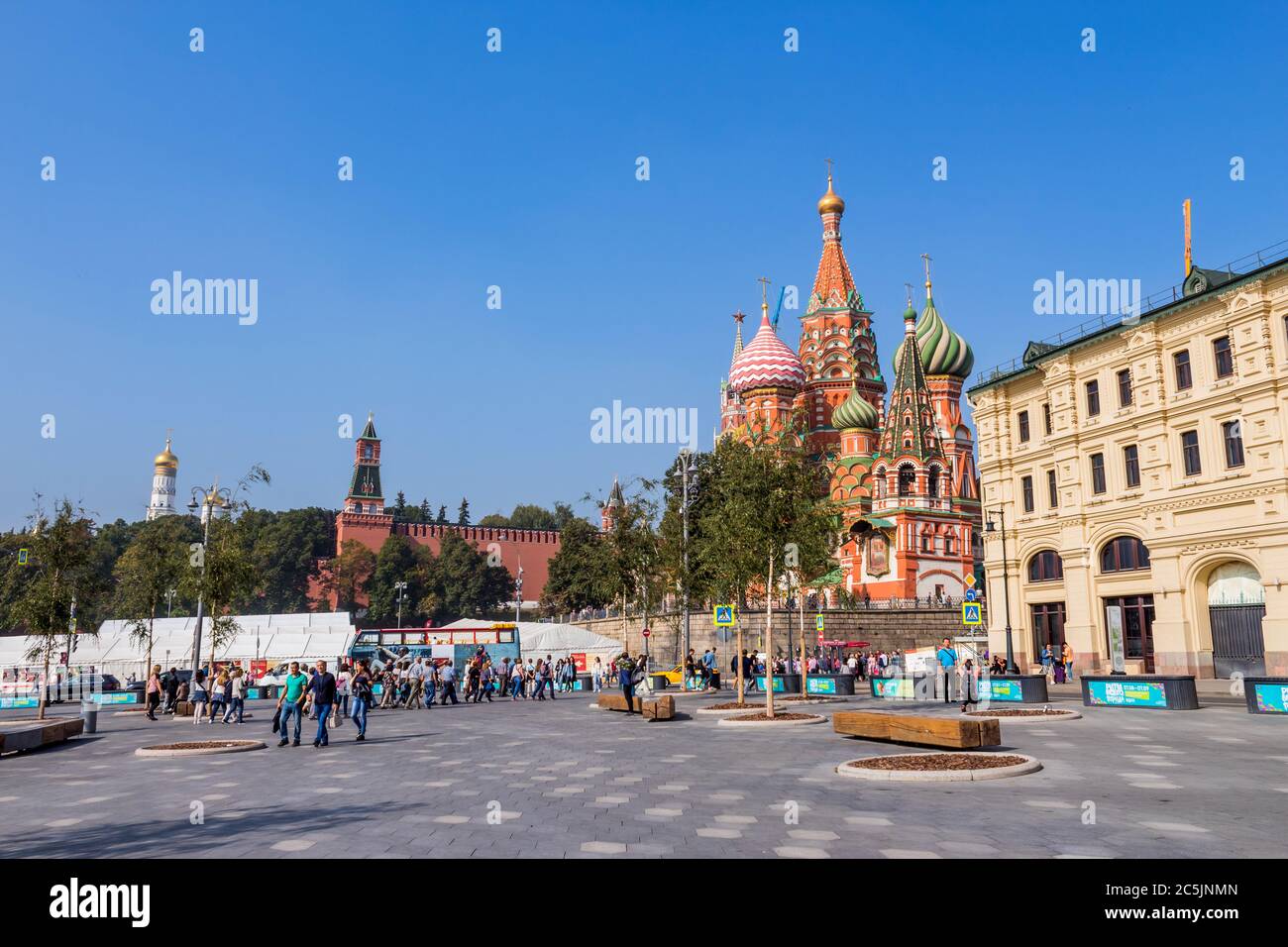 St Basil`s Cathedral on Red Square in Moscow, Russia. St Basil`s temple ...