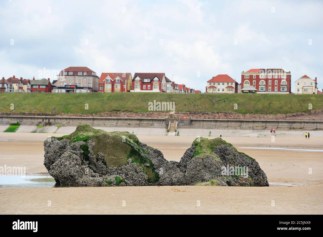The Pennystone rock on the beach at Bispham at low tide Stock Photo - Alamy