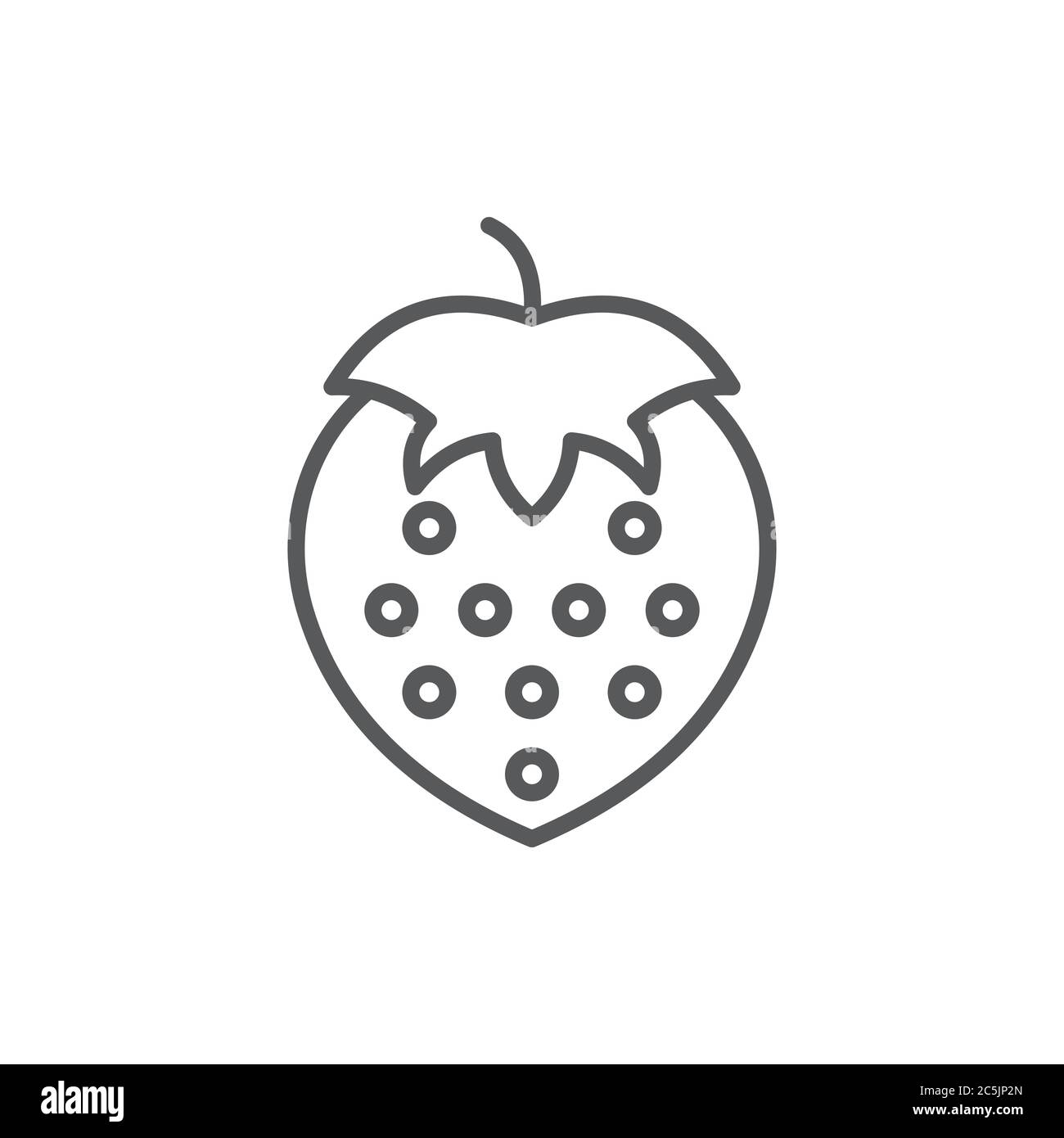 Strawberry vector icon symbol delicious fruit isolated on white ...