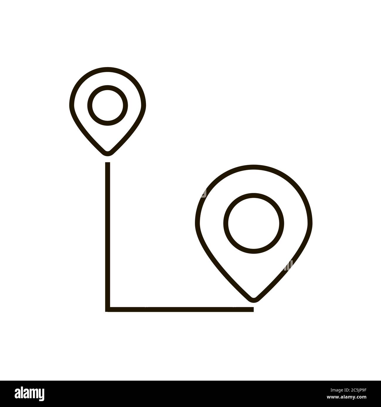 Destination location icon on white background. Eps 10 flat style Stock ...