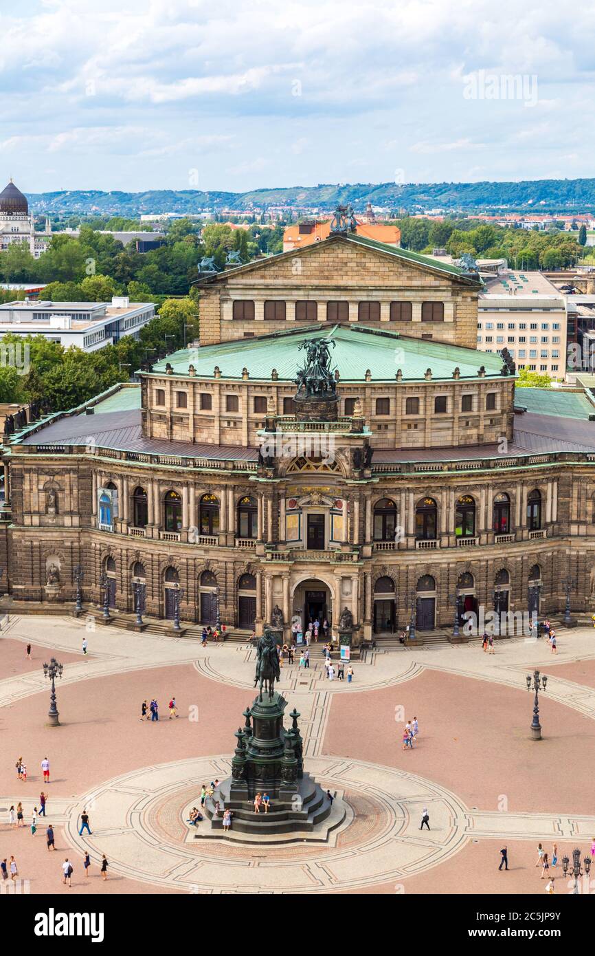 Panoramic view of Dresden, Germany. Semper Opera House Stock Photo - Alamy