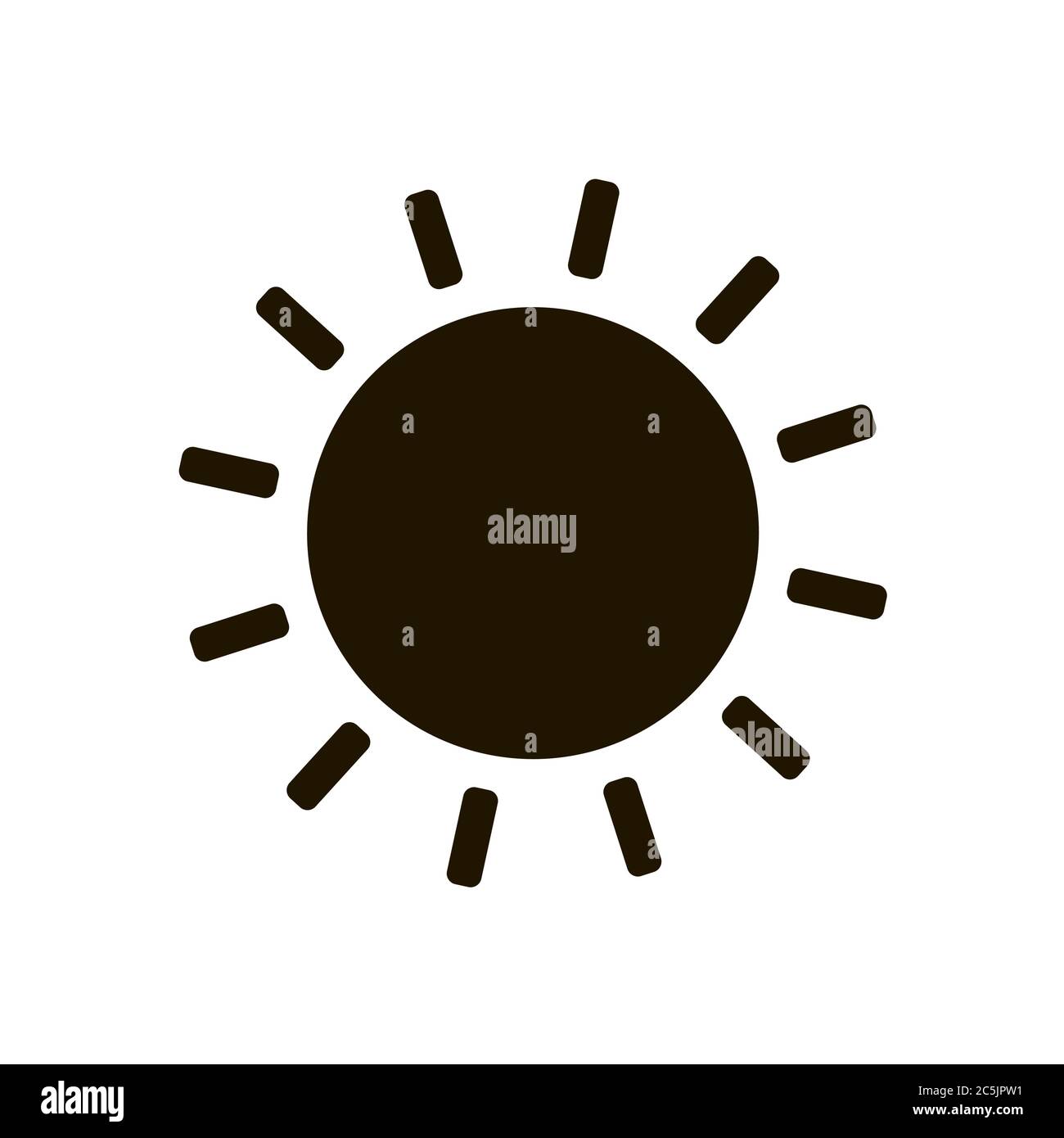 The sun icon in trendy flat style isolated. Illustration eps 10 Stock ...