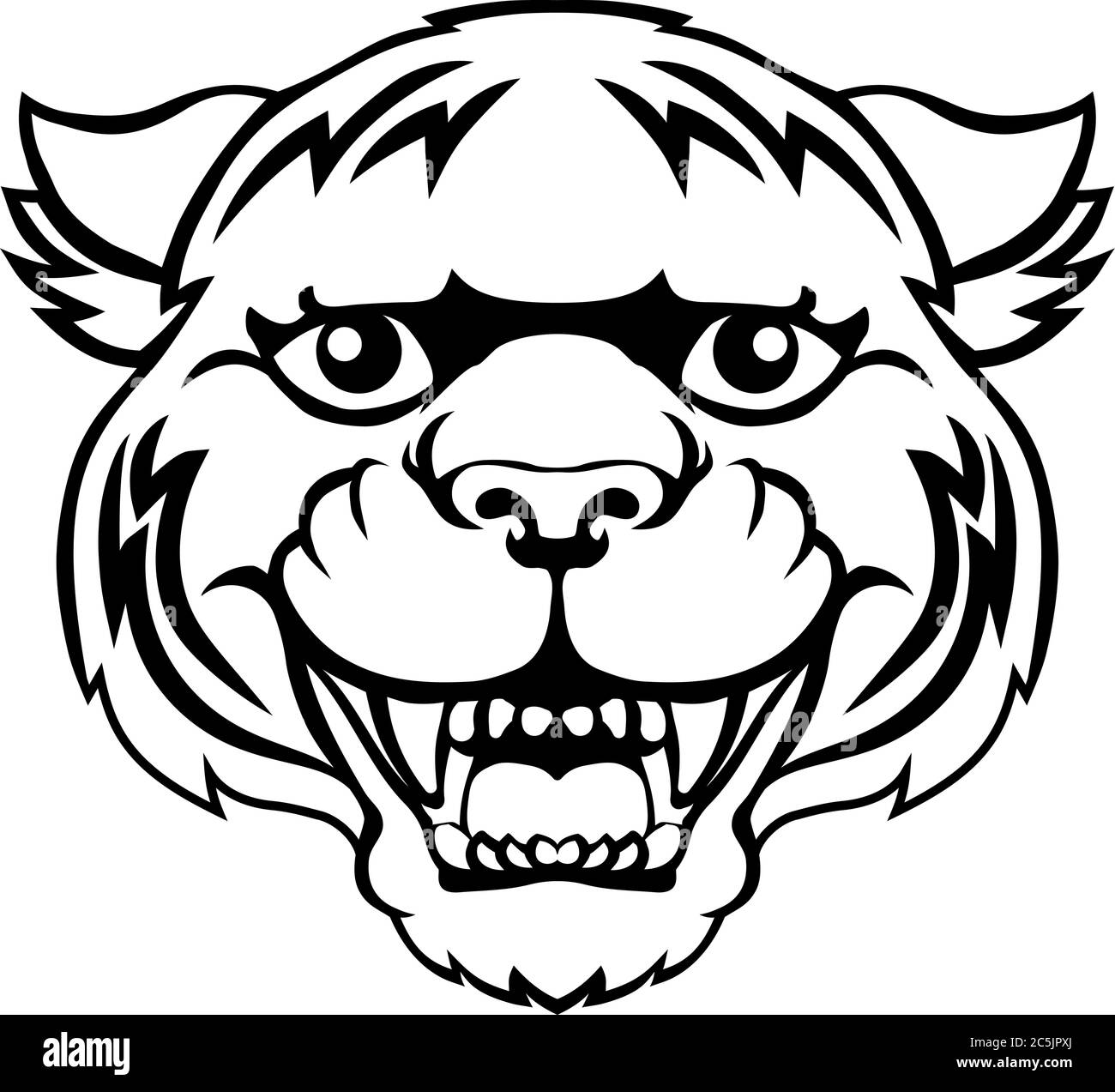 Cute tiger cat isolated Stock Vector Images - Alamy