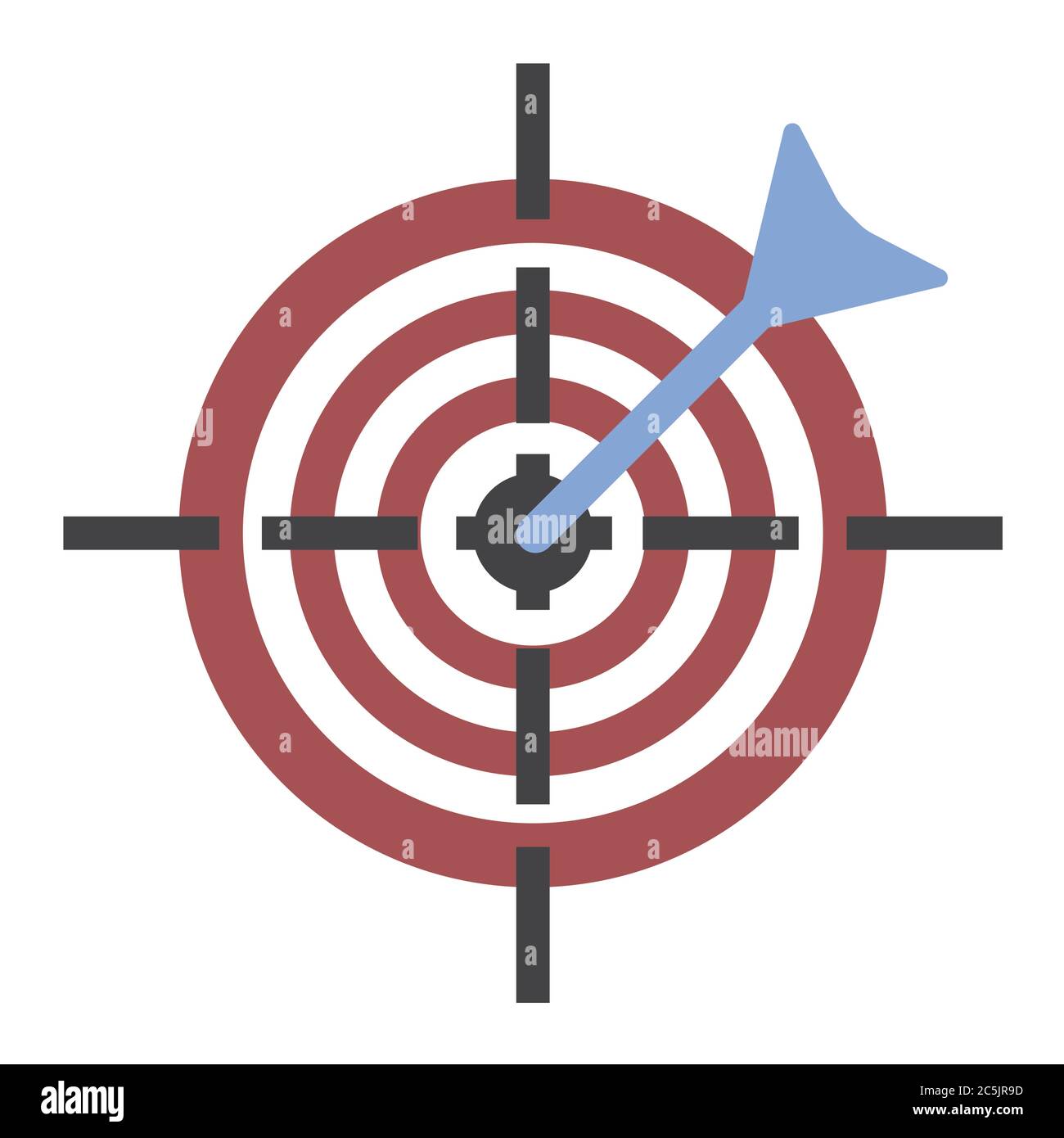 Target Icon on white background. Vector illustration in trendy flat ...