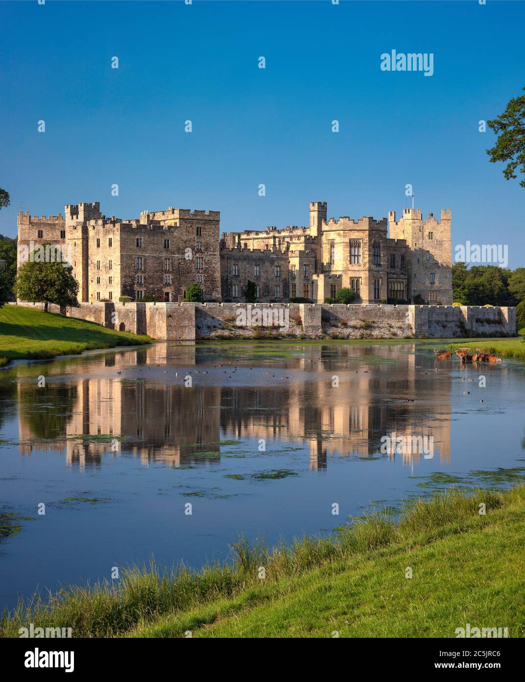 Daytime view in Summer of Raby Castle in Staindrop, County Durham ...