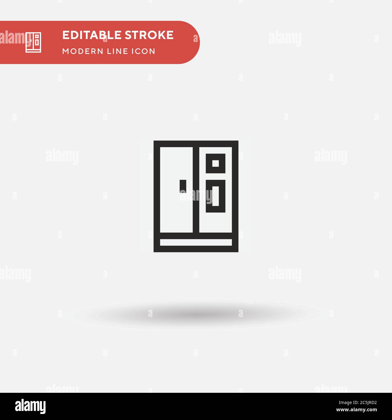 Smart Fridge Simple vector icon. Illustration symbol design template ...