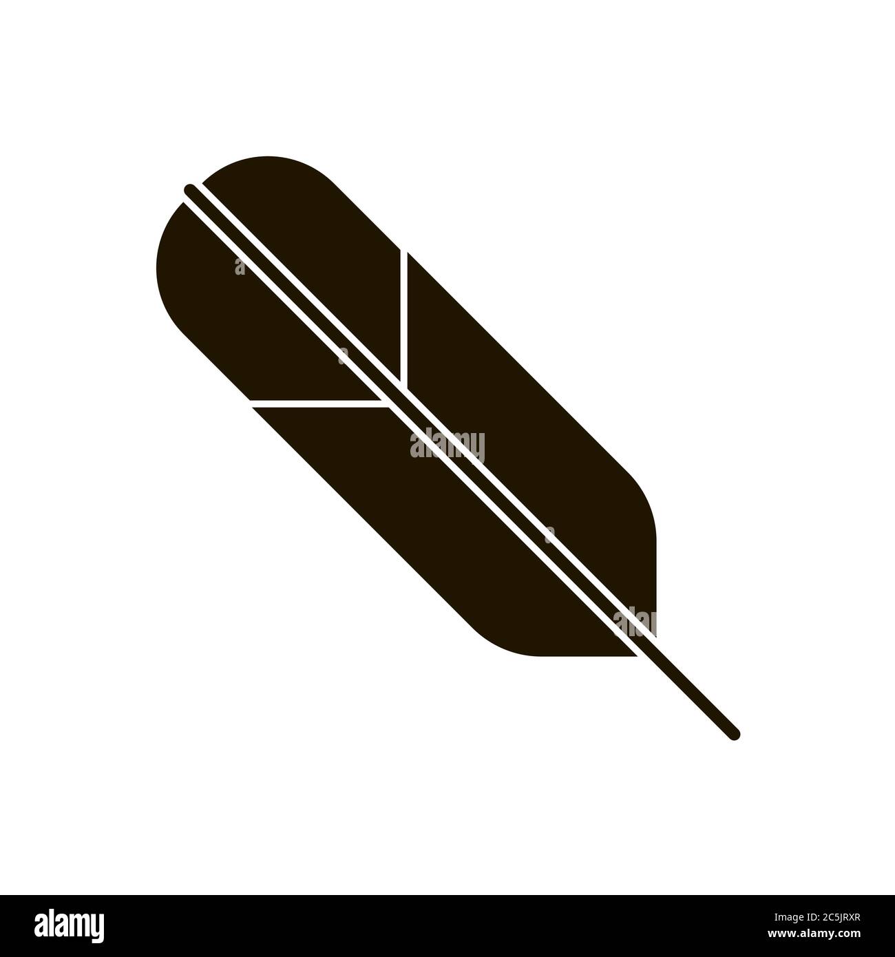 Feather for writing icon in trendy flat style isolated. Illustration ...
