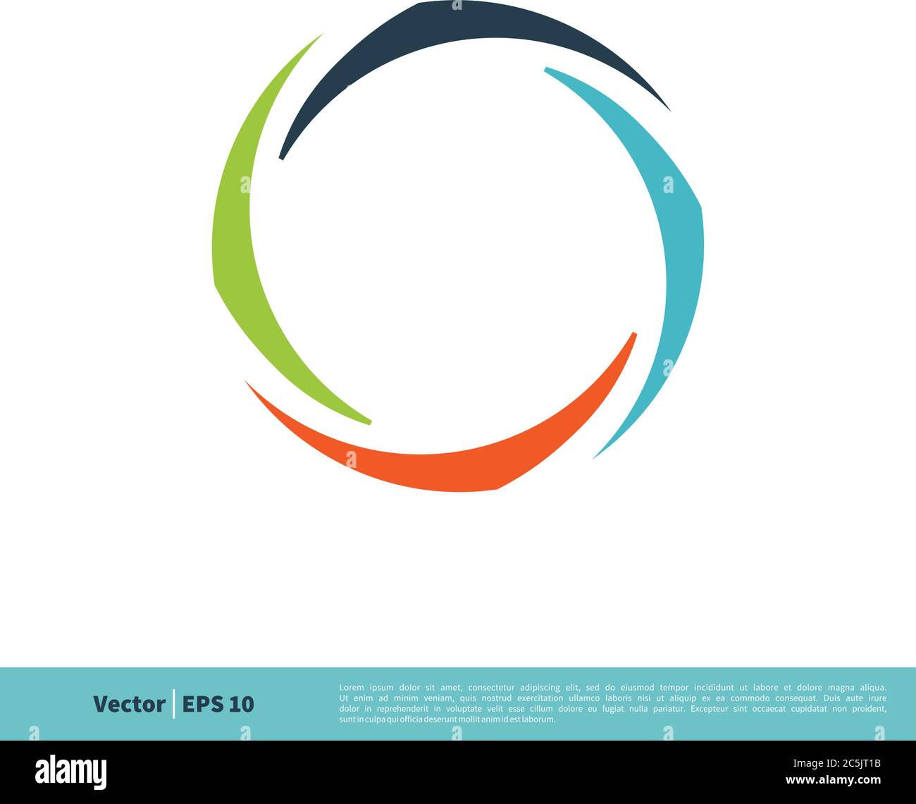 Colorful Circle Swoosh Icon Vector Logo Template Illustration Design ...