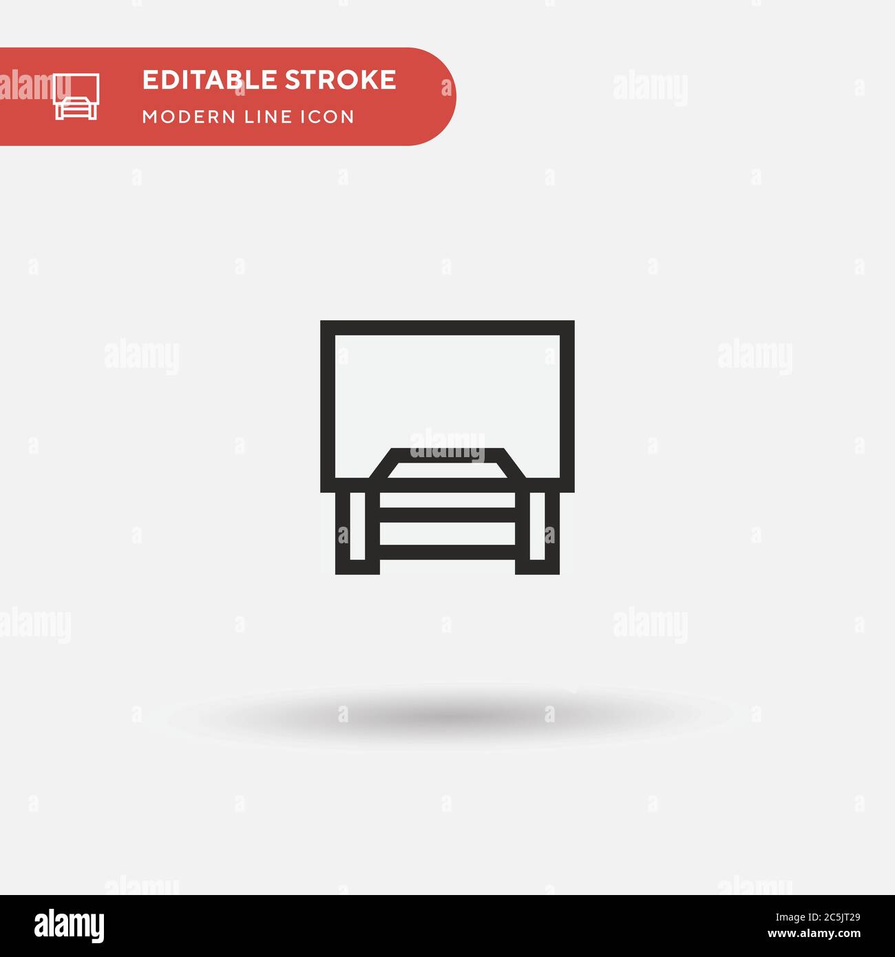 Drawing Table Simple vector icon. Illustration symbol design template ...