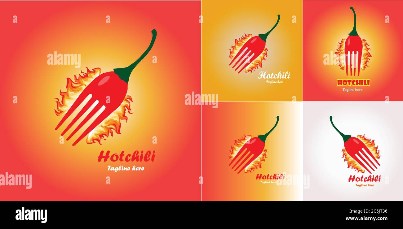 Hot chili logo design. Fire chili for restaurant and food shop. Hot ...